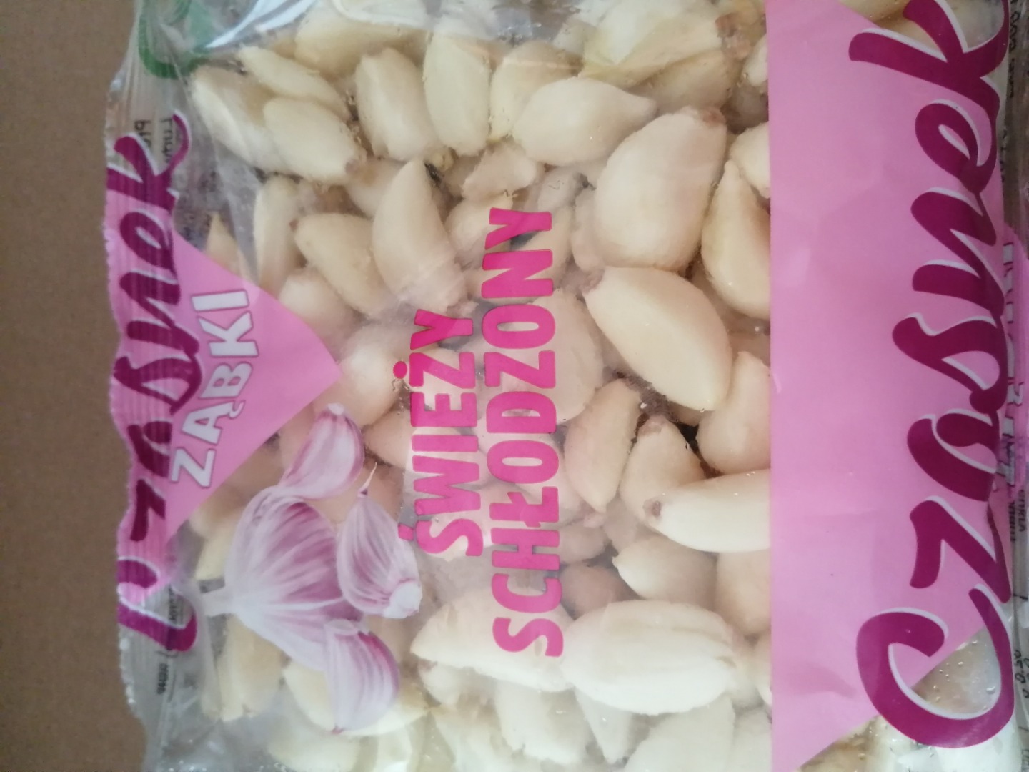 ajo pelado, empaques desde 500g hasta 10 kg,